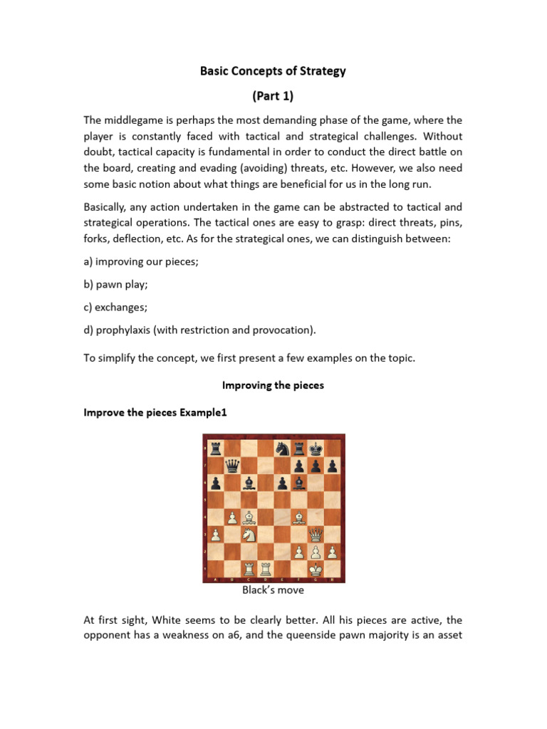 Middlegame Strategy in Chess Explained | PDF