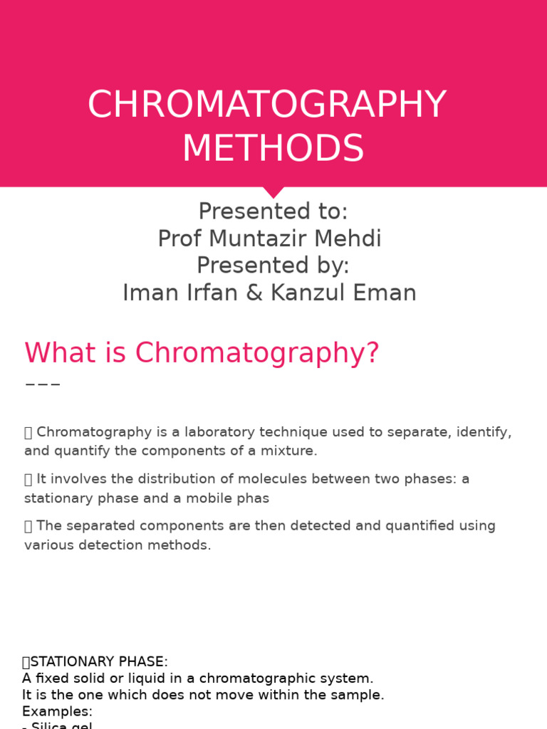Chromatography Methods | PDF | Chromatography | Gas Chromatography