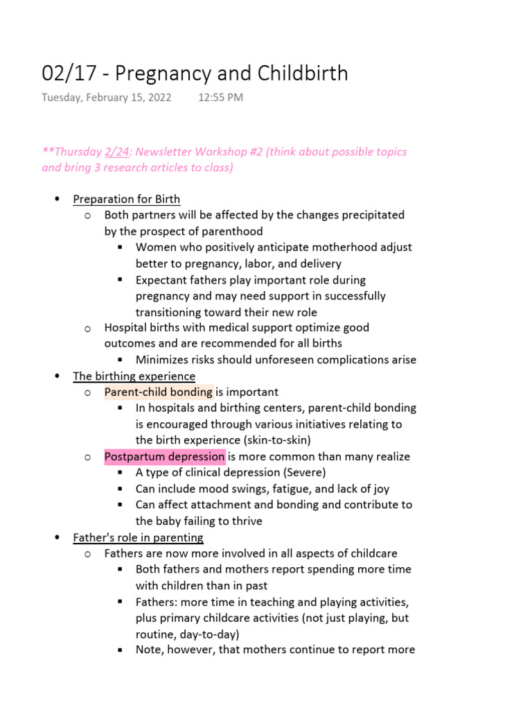 02:17 - Pregnancy and Childbirth | PDF | Childbirth | Child Care