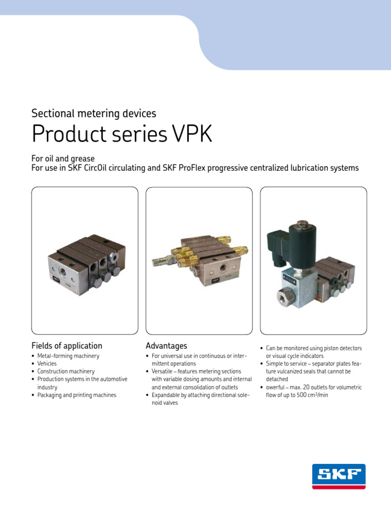 VPK Series Sectional Metering Devices | PDF | Valve | Mechanical ...