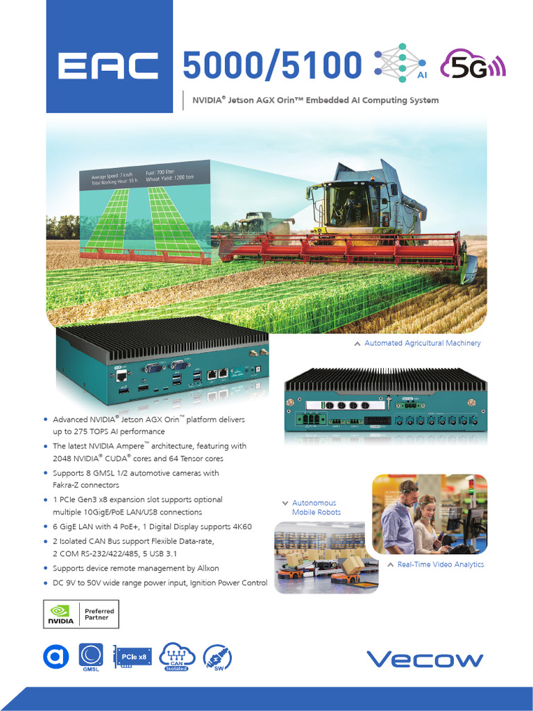 Nvidia Jetson AGX Orin™ Embedded AI Computing System: Automated ...
