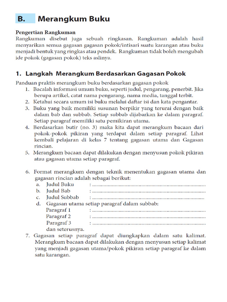 Informasi Membuat Rangkuman Isi Buku Dan Artikel | PDF
