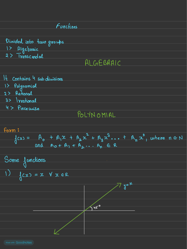 Maths Functions Short Notes | PDF | Trigonometric Functions | Rational ...