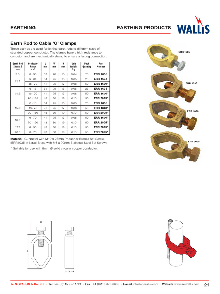 Earth Rod To Round Cable Joint | PDF | Manufactured Goods | Mechanical ...