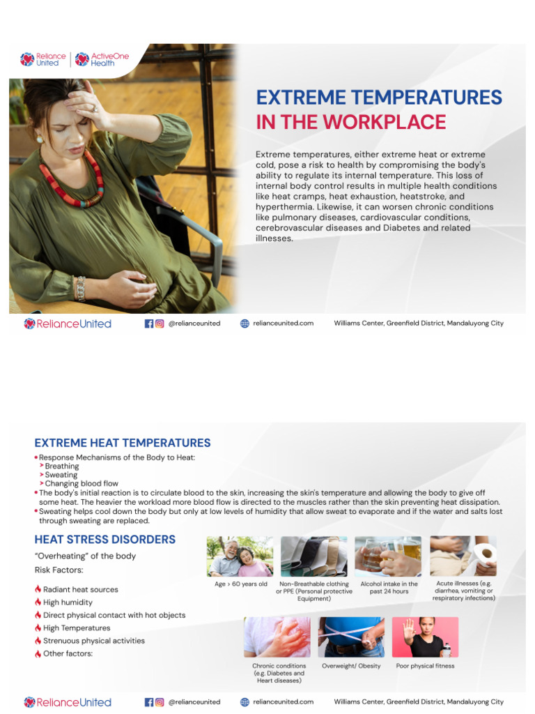 Extreme Temperatures in The Workplace | PDF