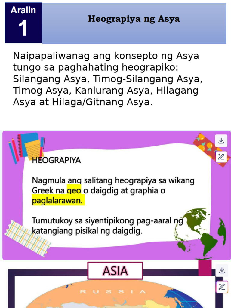 Heograpiya Sa Asya | PDF