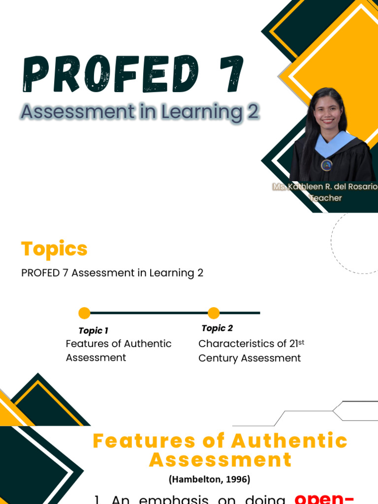 Features of Authentic Assessment | PDF | Educational Assessment | Teaching