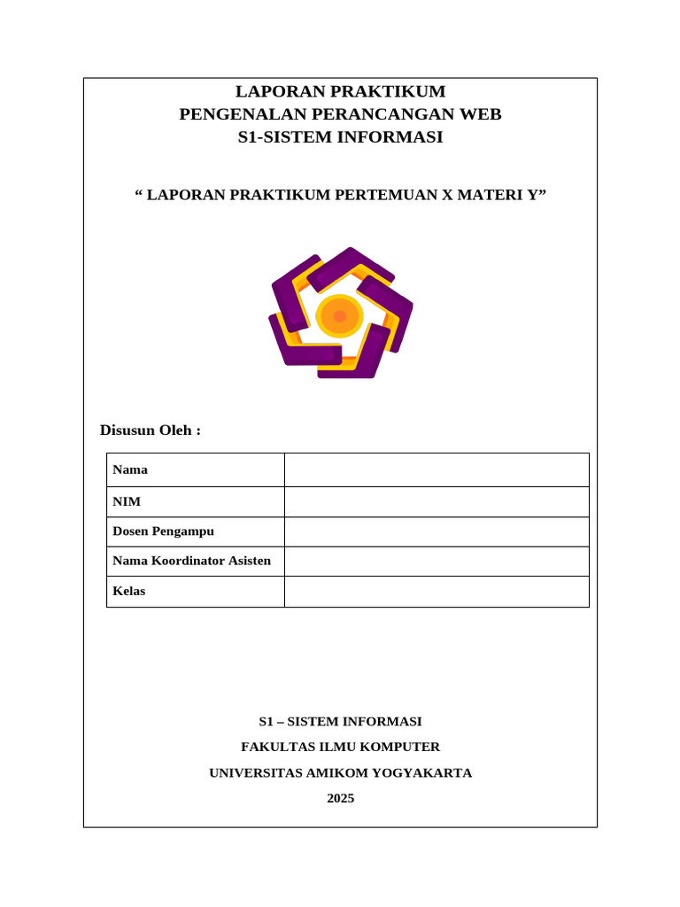 Template Laporan Praktikum 2 | PDF