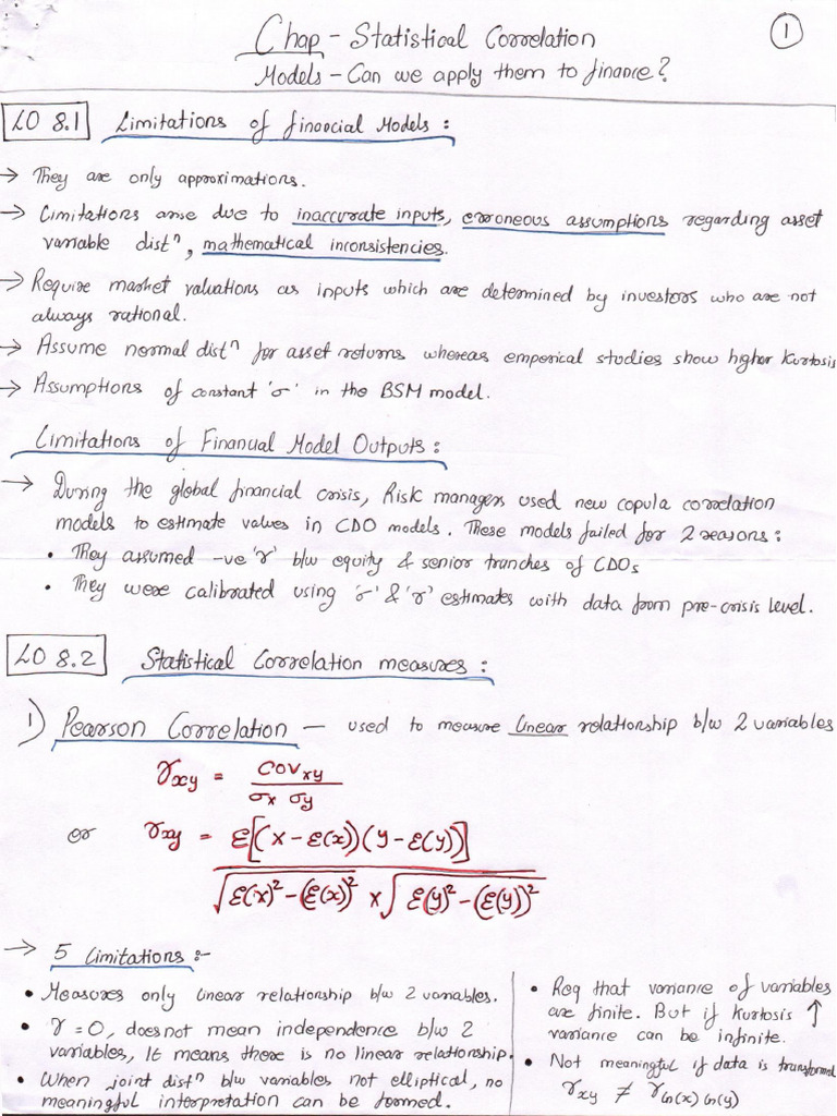 8.statistical Correlation Models | PDF