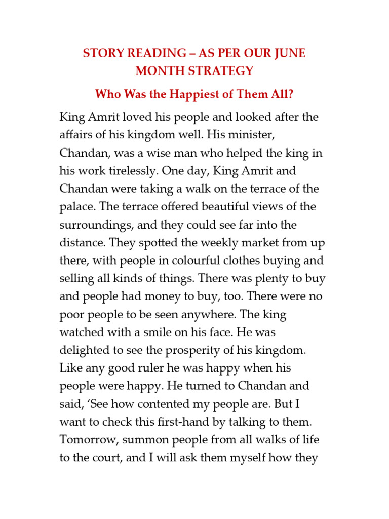 25 June Story For Reading | PDF