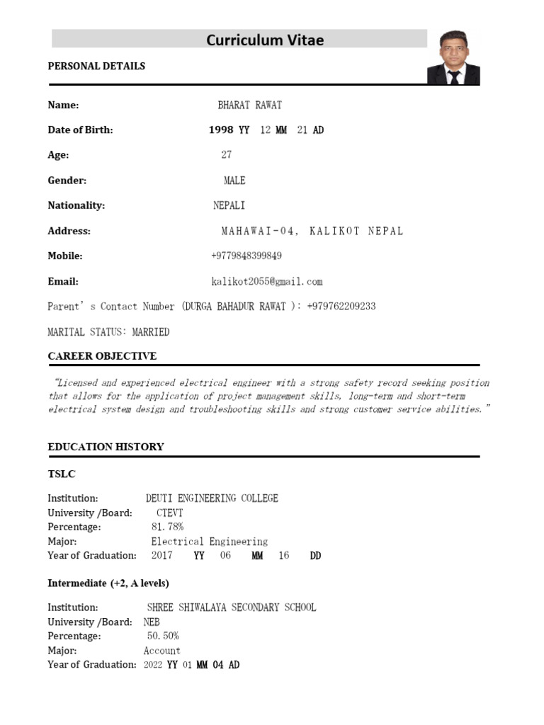 Bharat Rawat CV | PDF