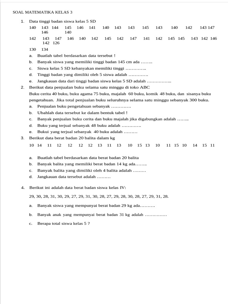 Soal BDR Matematika Hari Rabu | PDF