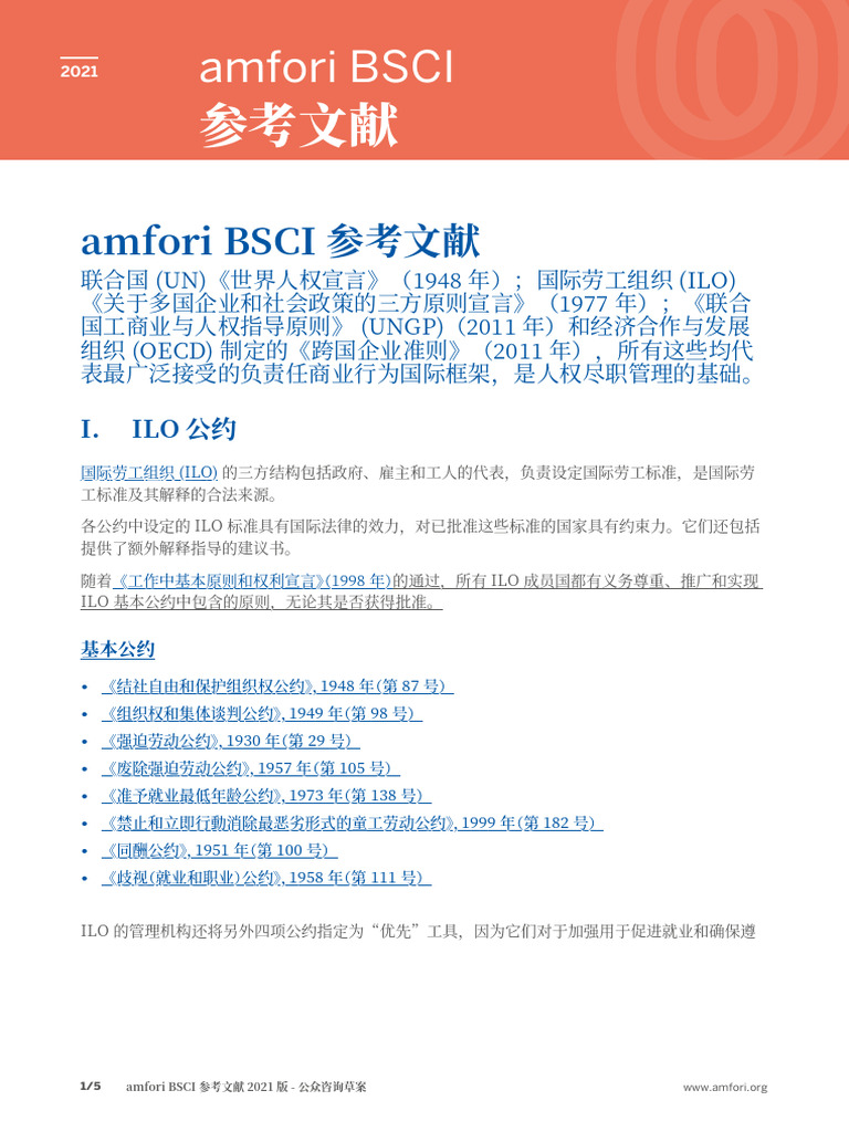 Amfori Bsci Coc References Chinese December 2021 | PDF