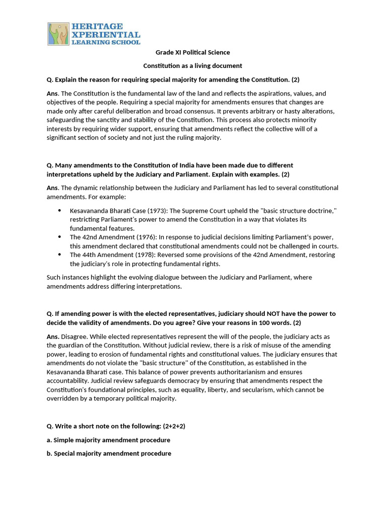 Constitution As A Living Document | PDF | Constitution | Political Law