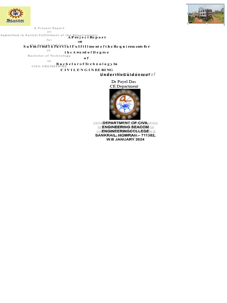 M Project Work - Seacom Engg College - 1 | PDF | Concrete | Building ...