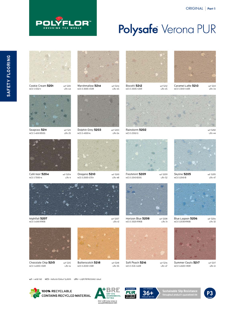 Polysafe Verona PUR Range Shades - fl15 | PDF | Sugar Confectionery ...