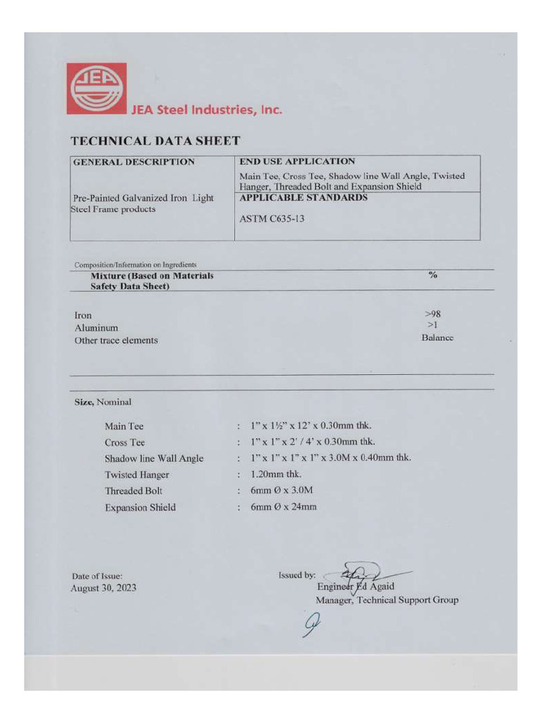 Jea Steel | PDF