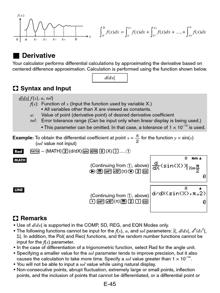 FX 5800P Manual | PDF | Derivative | Function (Mathematics)