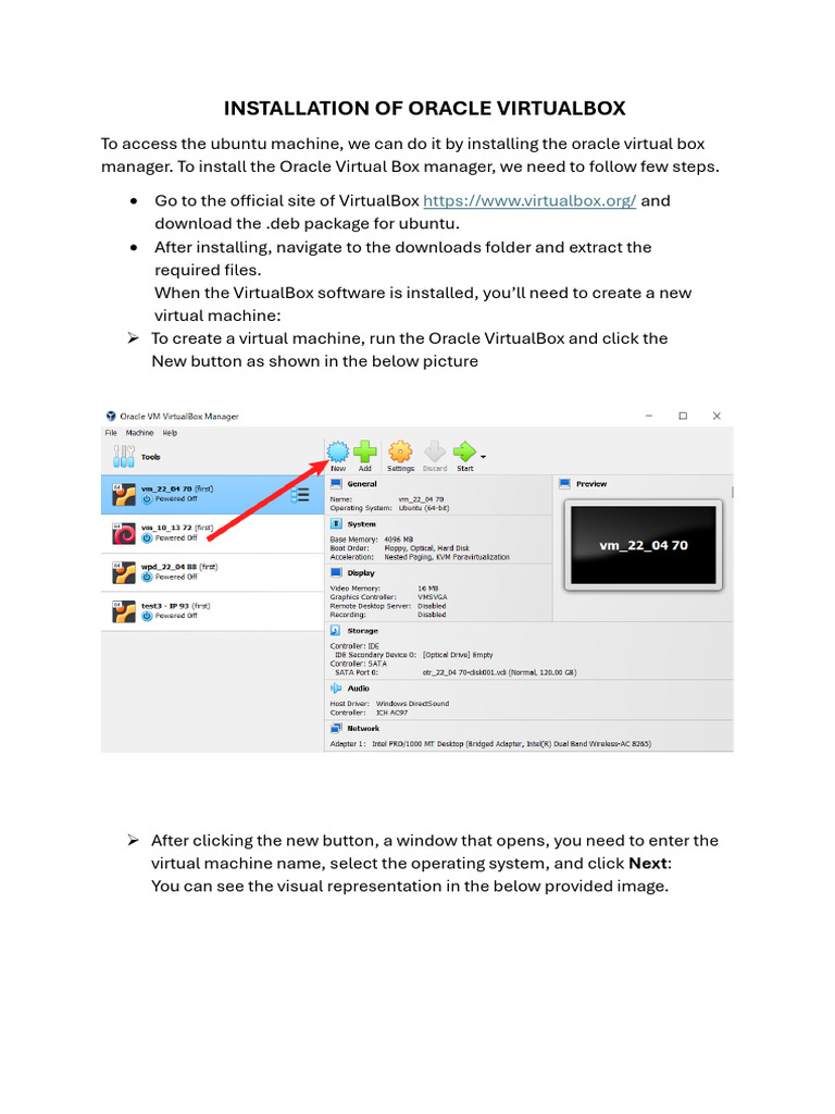 Installation of Oracle Virtualbox | PDF | Virtual Machine | Computer Network