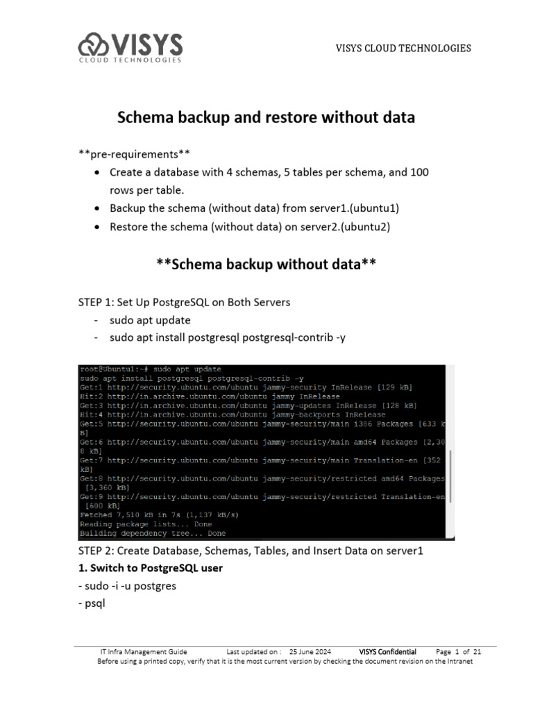 Schema Backup and Restore | PDF | Postgre Sql | Information Technology Management