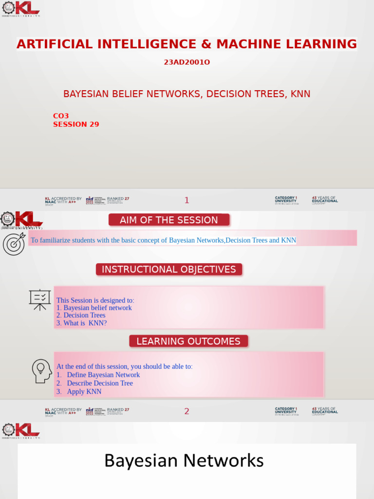 Session-29 Co3 - BBN DT KNN | PDF | Bayesian Network | Applied Mathematics
