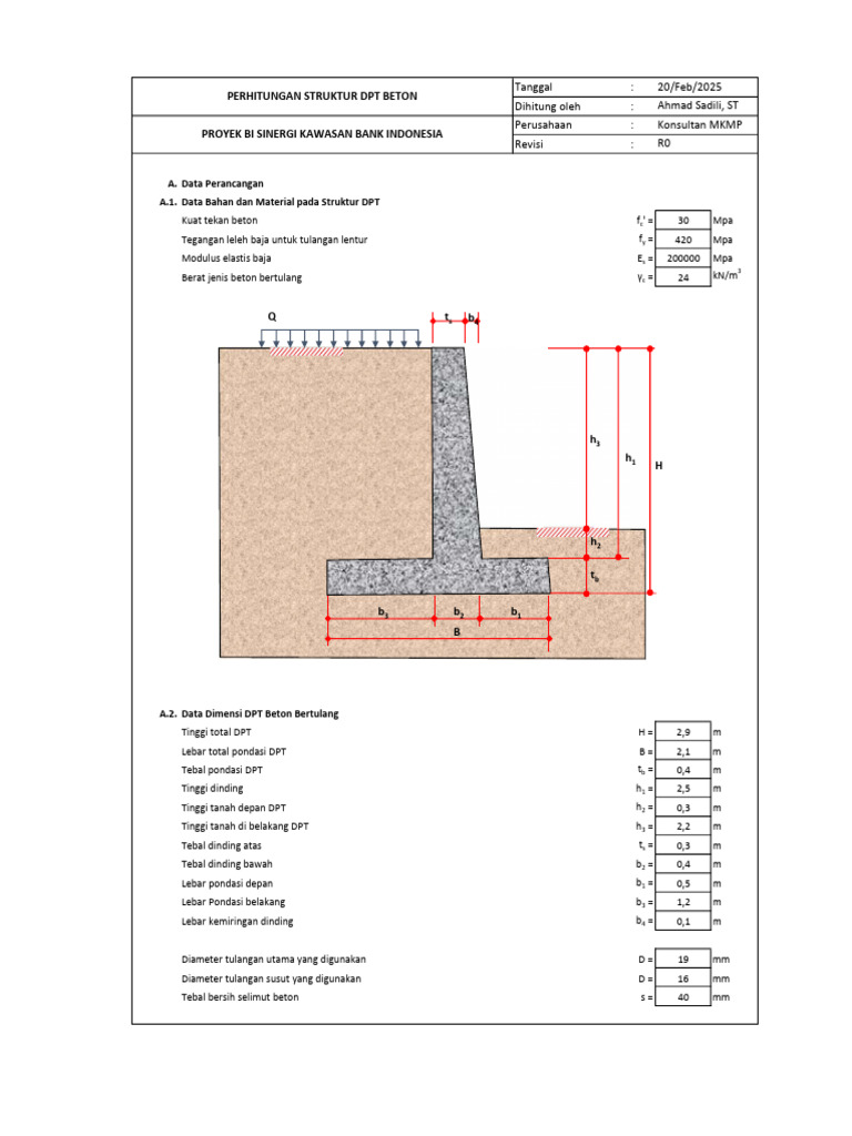 8 Perhitungan Struktur DPT Beton 1740844217 | PDF