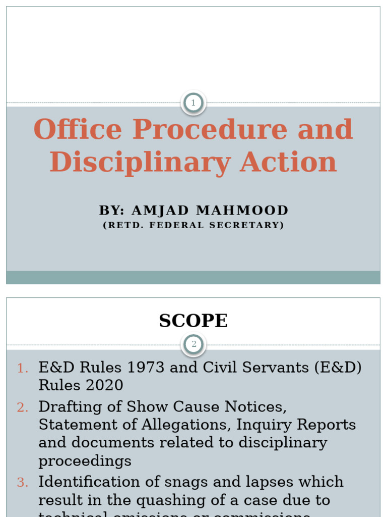 Disciplinary Procedures for Civil Servants | PDF | Tribunal | Legal ...