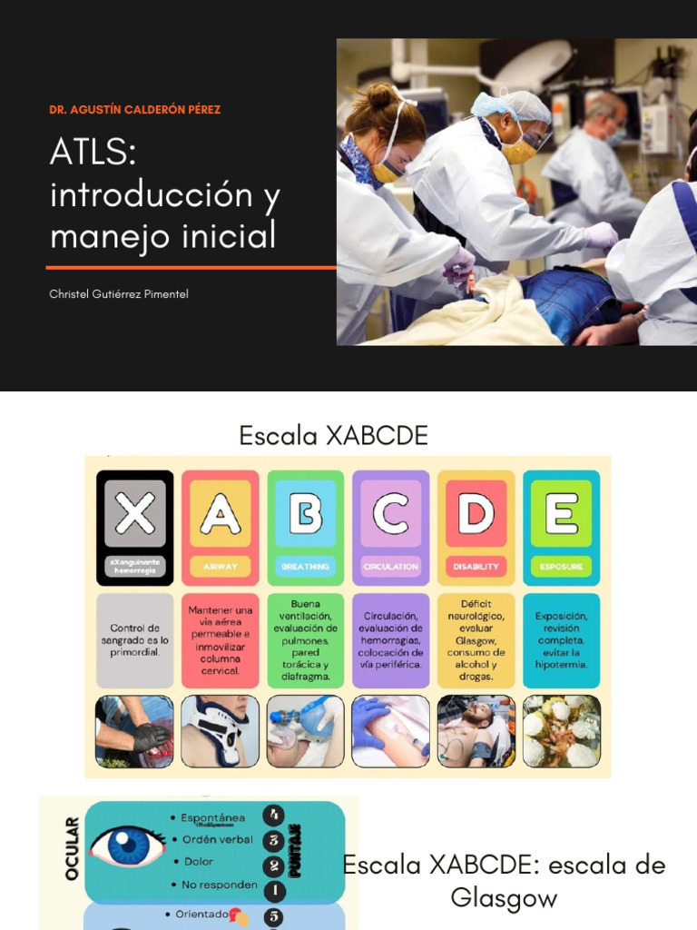 Manejo Inicial ATLS | PDF | Reanimación cardiopulmonar | Tórax