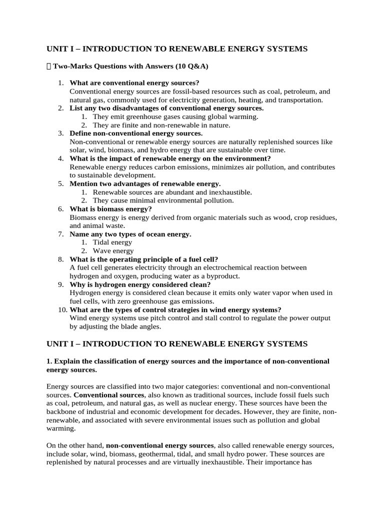 Introduction to Renewable Energy Systems | PDF | Power Inverter ...