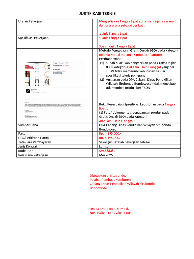 Justek Kendit Tangga | PDF