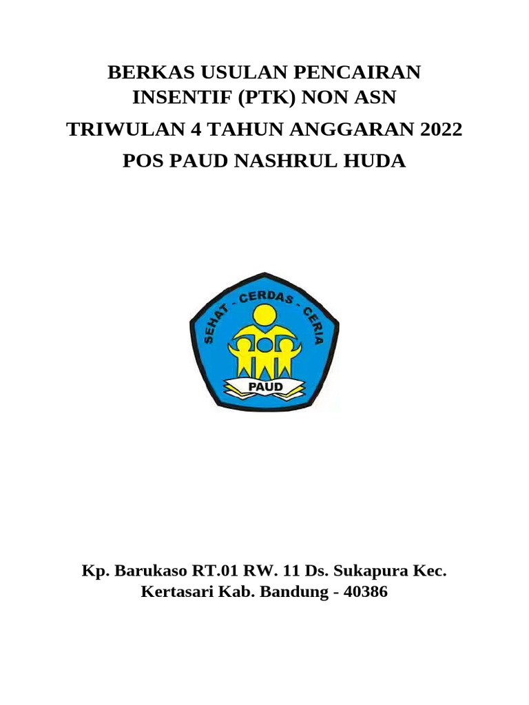 Berkas Usulan Pencairan Insentif | PDF