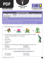 Icso Sample Paper Class-1 2025-26 | PDF | Computing