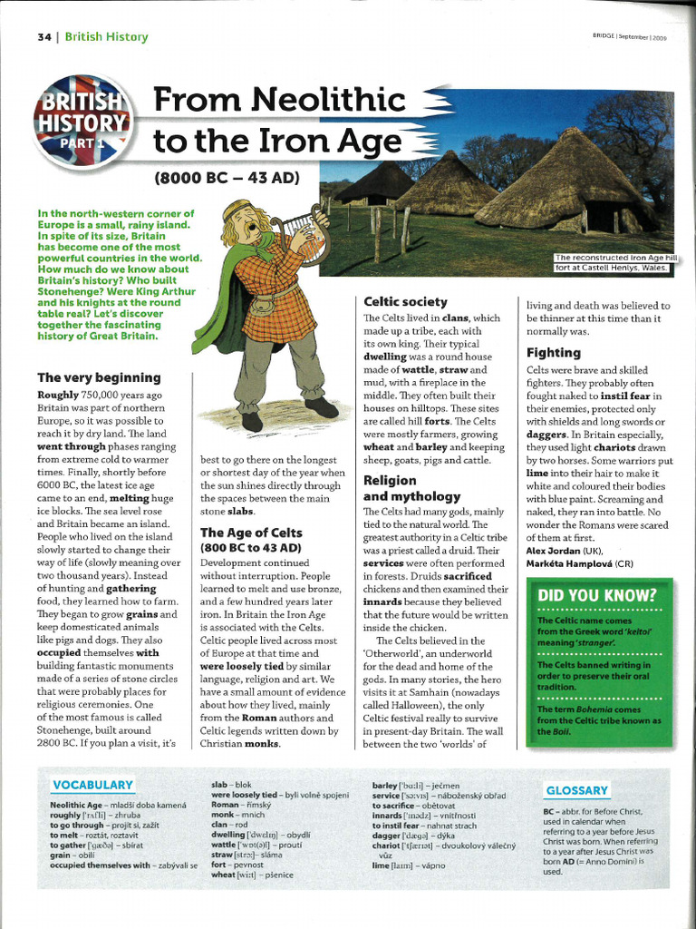 British History Part 1 From Neolithic To The Iron Age | PDF
