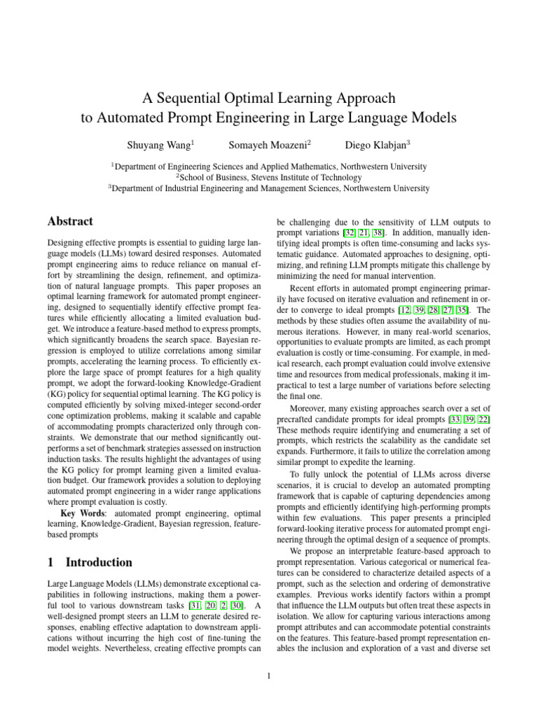 2025 - P11 - A Sequential Optimal Learning Approach | PDF | Mathematical Optimization | Applied ...
