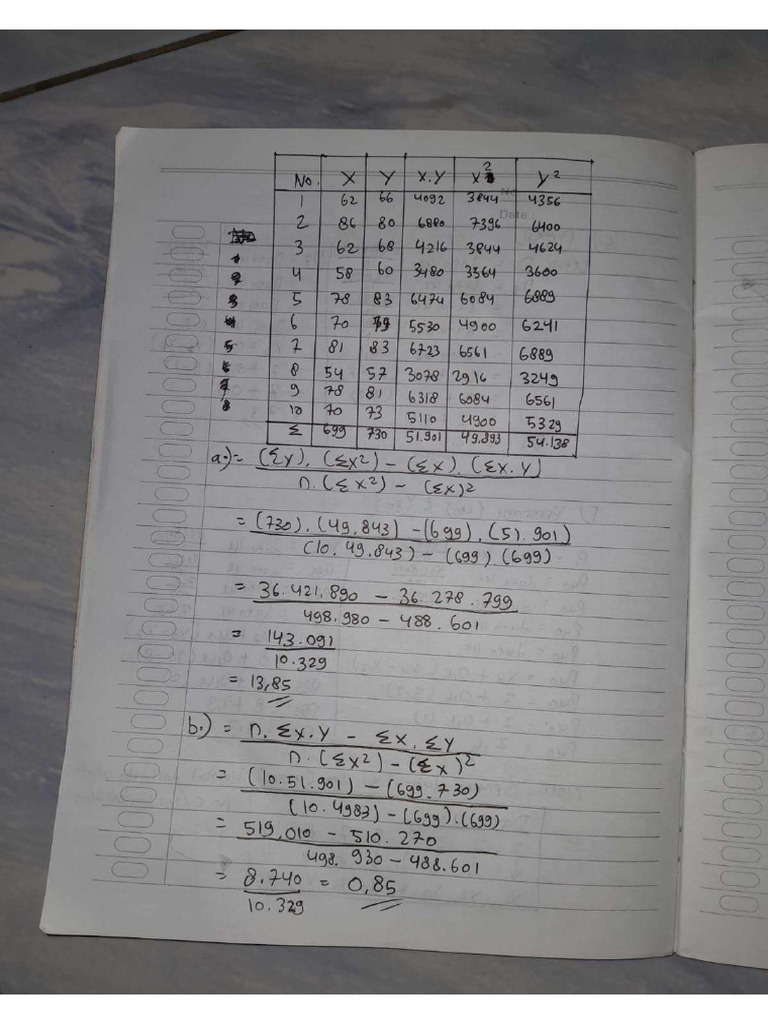 Latihahan Statistik Hitungan Table Dan Rumus | PDF