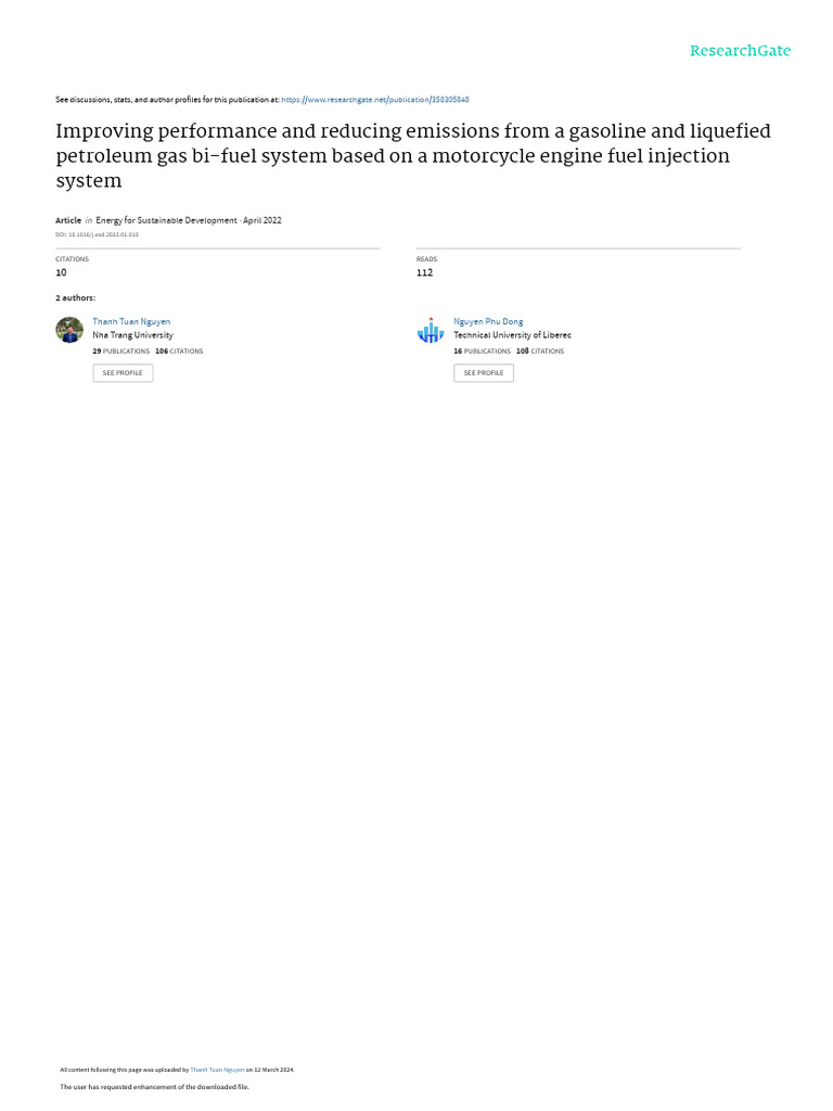 Bi-Fuel System Emission Reduction Insights | PDF