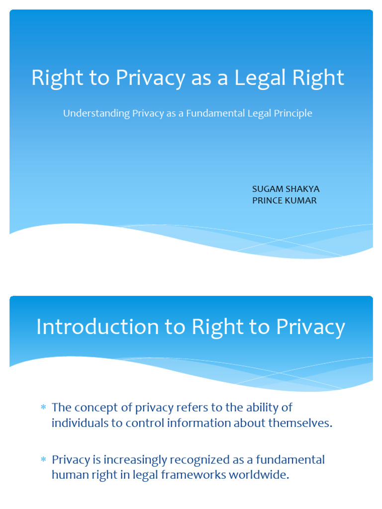 Privacy as a Fundamental Human Right | PDF | Privacy | Right To Privacy