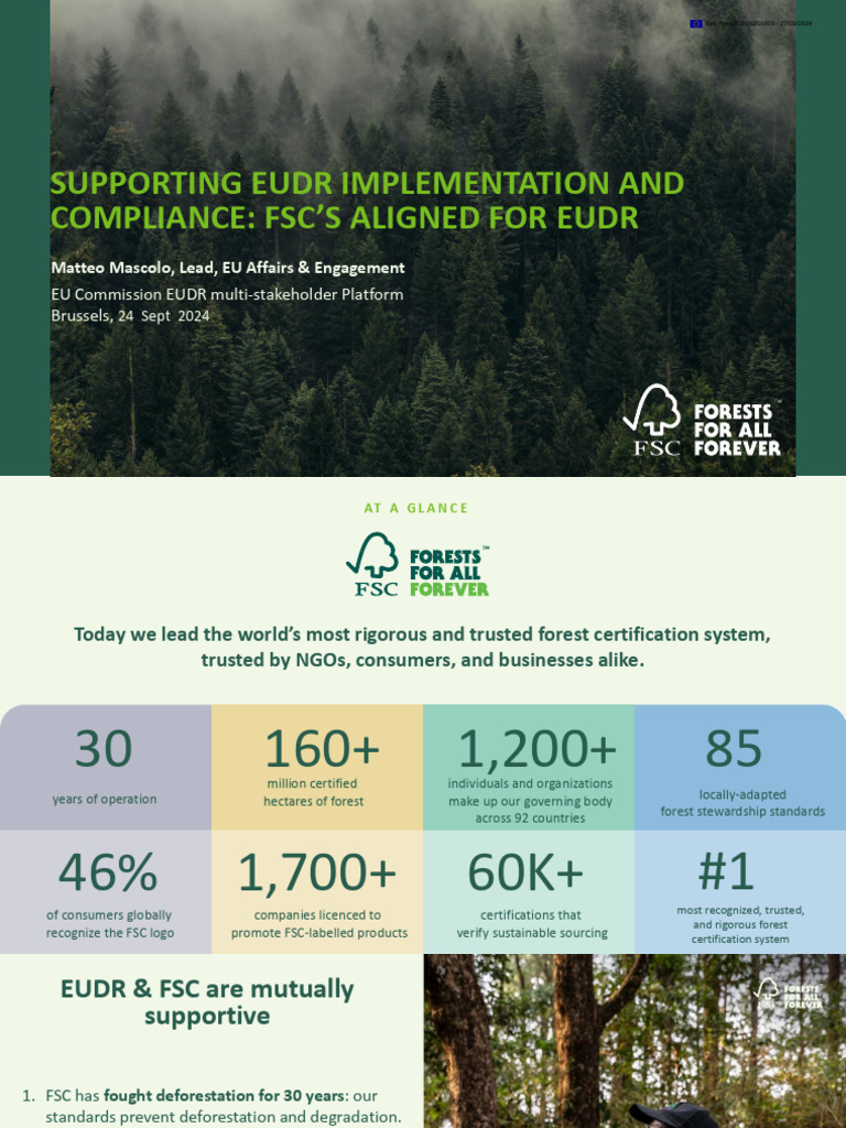 3b1 - Presentation by FSC | PDF | Forest Stewardship Council | Governance