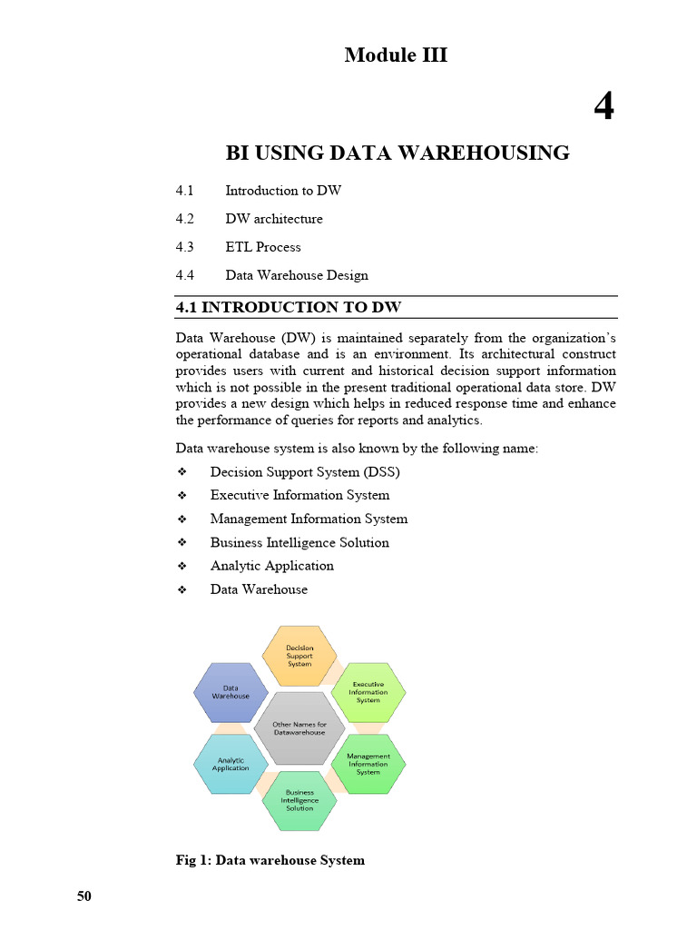 Data Warehouse Unit-I | PDF | Data Warehouse | Databases