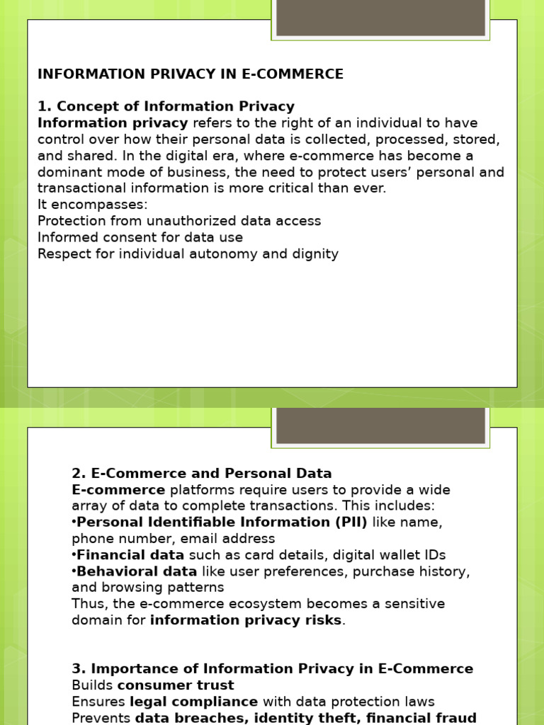 E-Commerce Information Privacy Guide | PDF | Information Privacy | Privacy