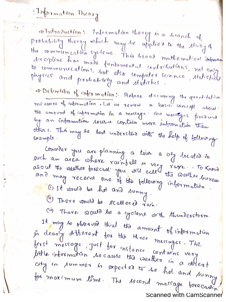 Information Theory | PDF