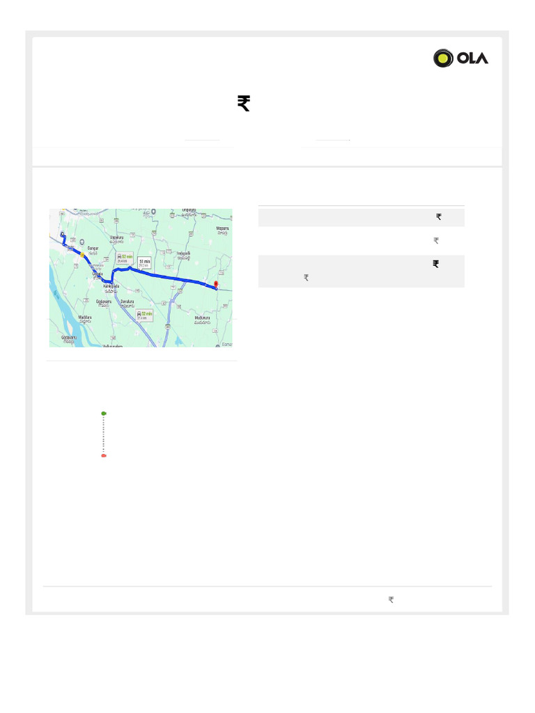 Ola Cab Invoice for Manikumar Vasamsetti | PDF