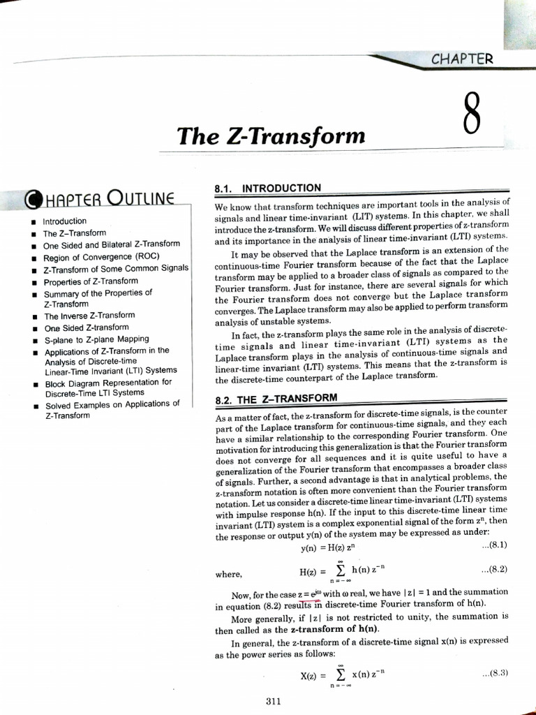 Z Transform Study Material | PDF