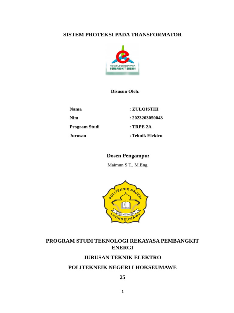 Sistem Proteksi Pada Transformator | PDF