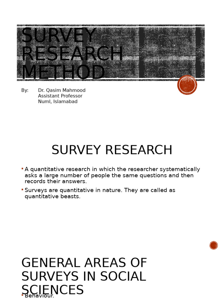 Survey Research Method | PDF