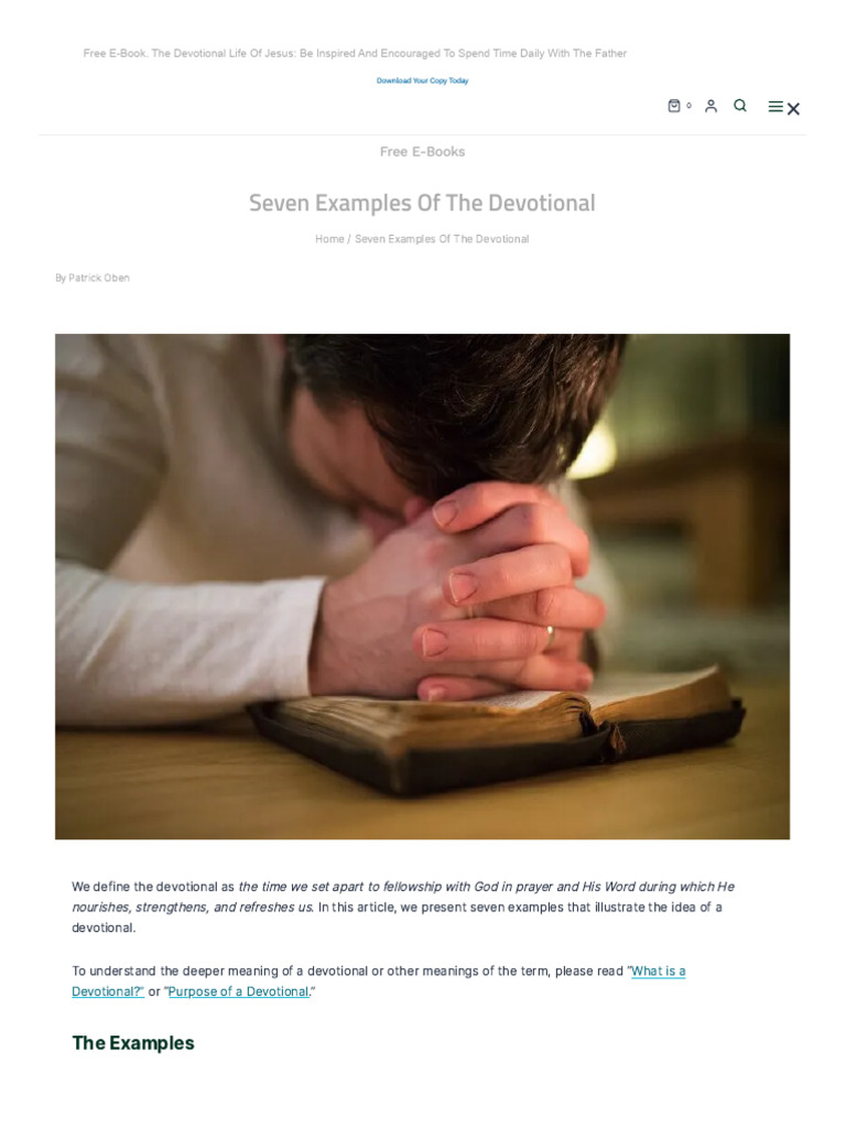 Seven Examples of The Devotional | PDF | Jesus | Mary, Mother Of Jesus