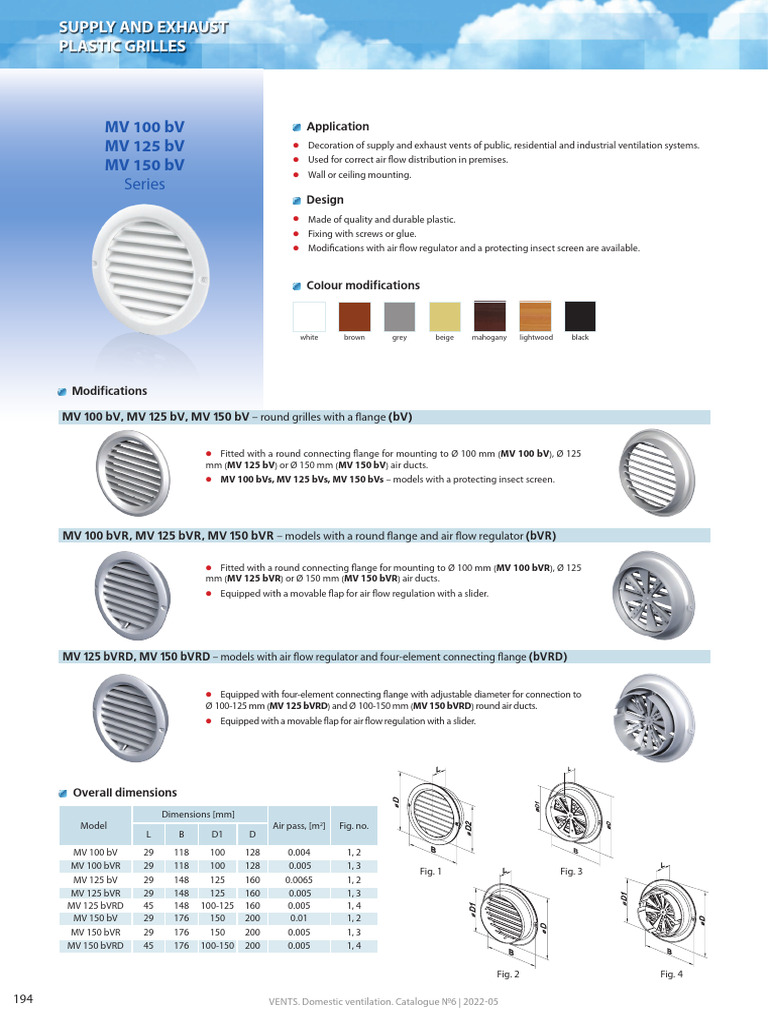 Plastic Ventilation Grilles Catalogue 2022 | PDF | Duct (Flow ...