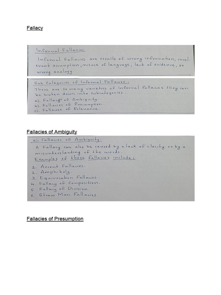 Paper 1 - Unit 6 Logical Reasoning ? | PDF | Fallacy | Logic