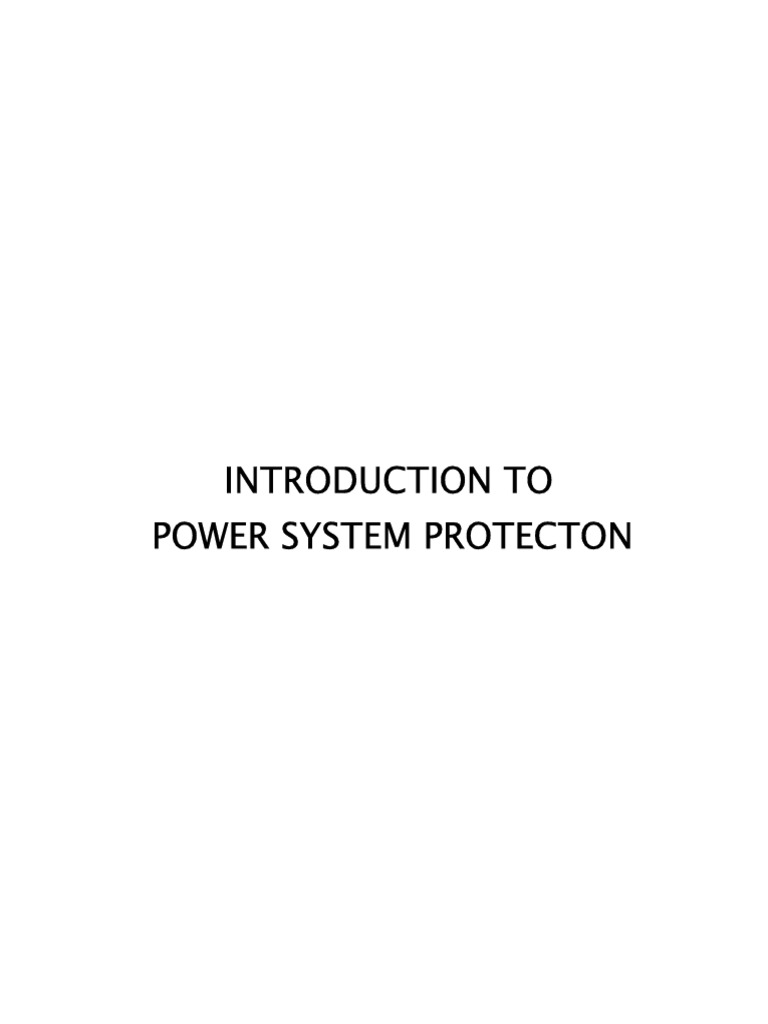Power System Protection Fundamentals | PDF | Relay | Rectifier
