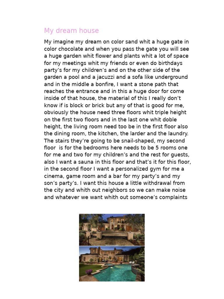 My Dream House | PDF